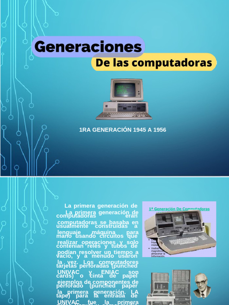 Primera Generación de Computadoras | PDF