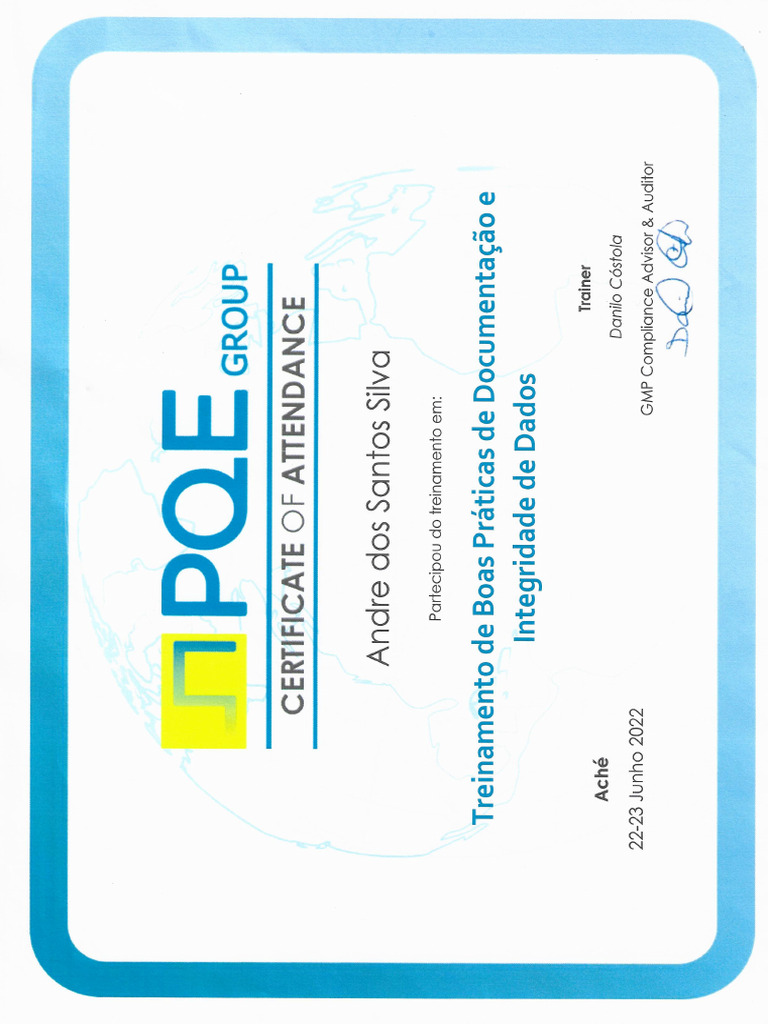 Certificado PQE | PDF