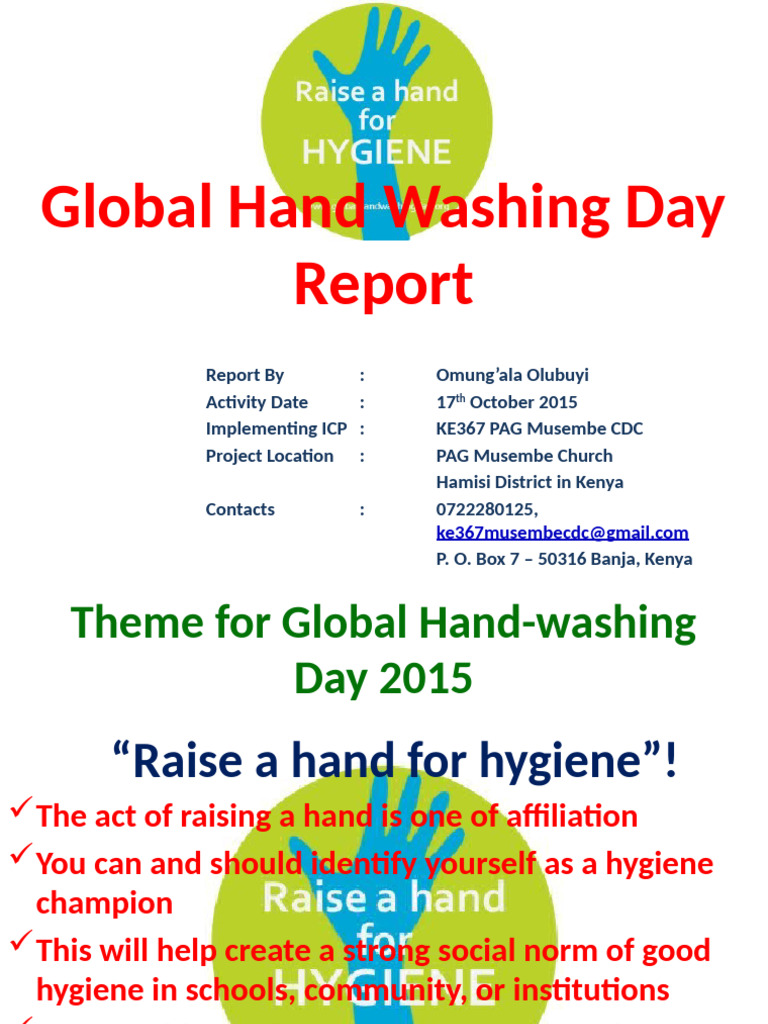 KE367 Global Hand Washing Day Report | PDF | Hand Washing | Hygiene