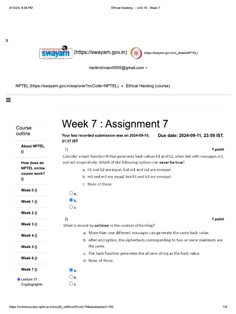 Week 7 Nptel | PDF