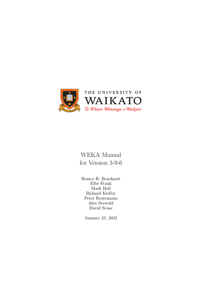 Weka Manual | PDF | Cross Validation (Statistics) | Statistical Classification