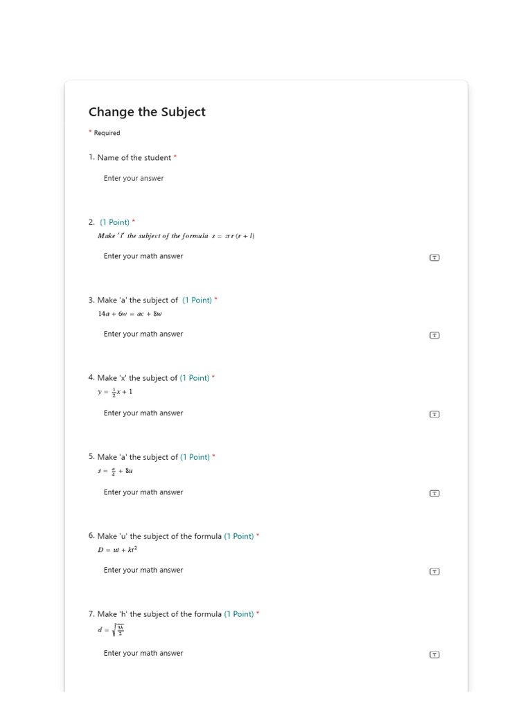 Change The Subject (Preview) | PDF