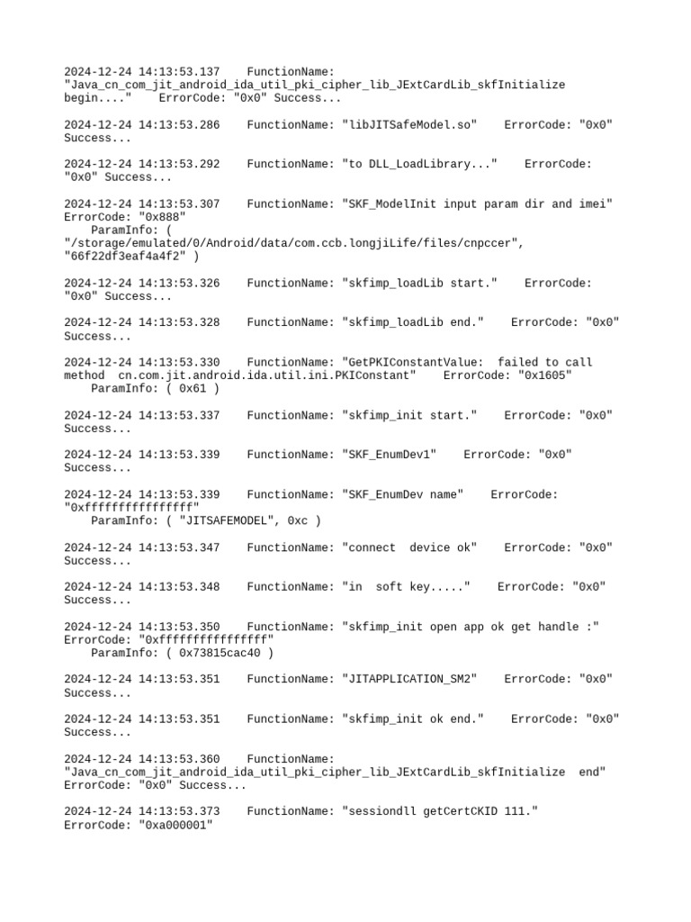 Android PKI Initialization Log | PDF