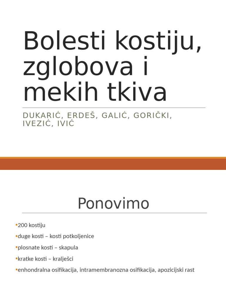 Bolesti Kostiju i Zglobova | PDF