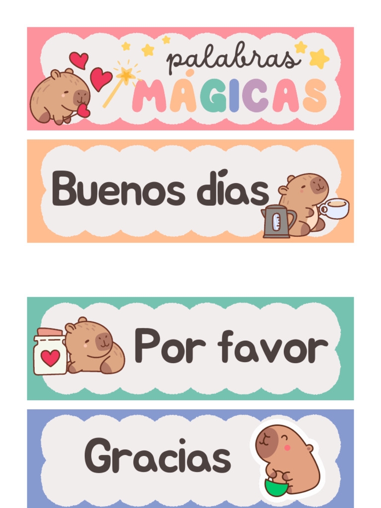 Palabras Magicas - Capibara | PDF