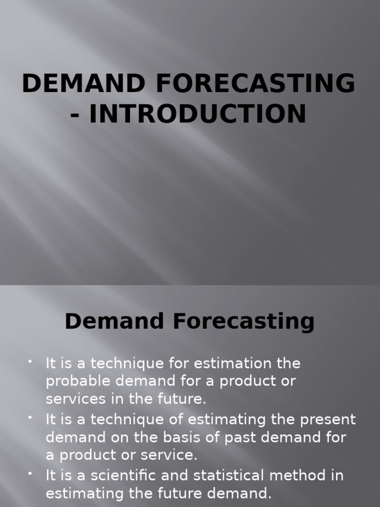 Demand Forecasting | PDF | Forecasting | Demand Demand Forecasting | PDF | Forecasting | Demand