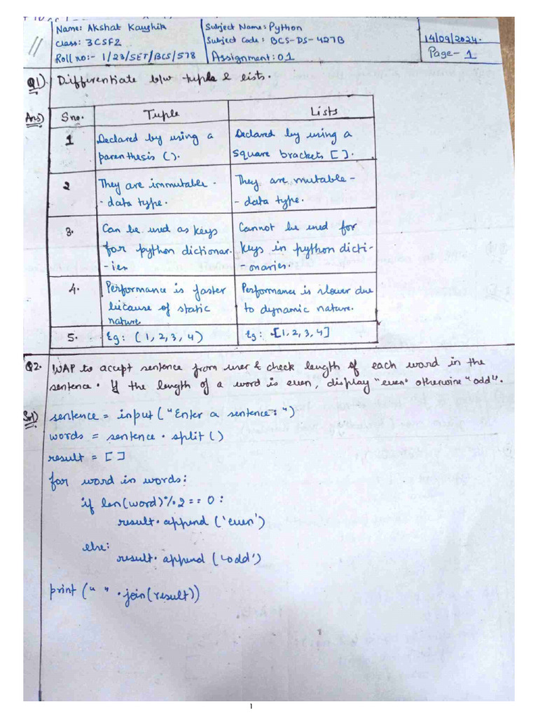 Python Assignment | PDF Python Assignment | PDF