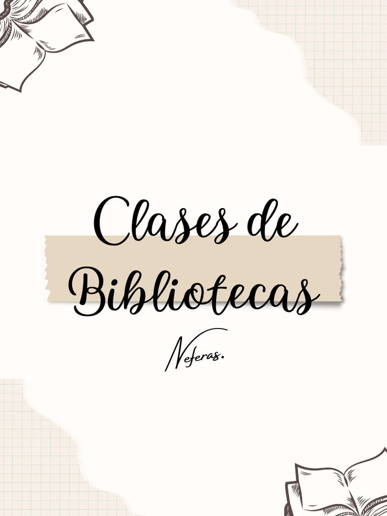 Clases de Bibliotecas | PDF | Bibliotecas | Libreria digital