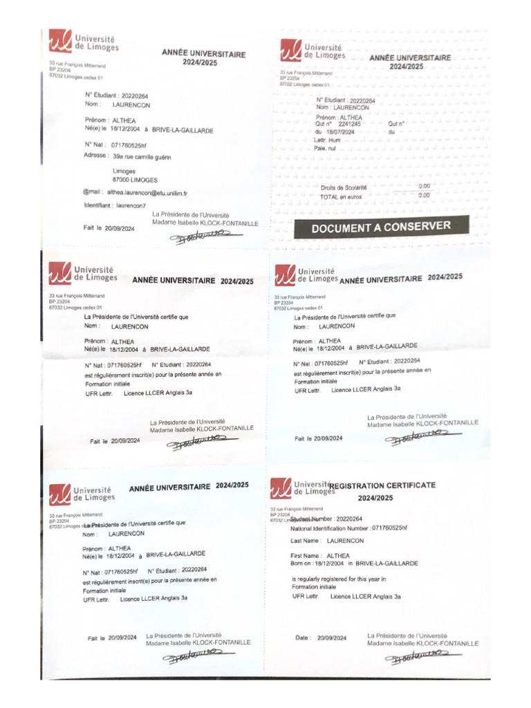 Certif Scolarité | PDF