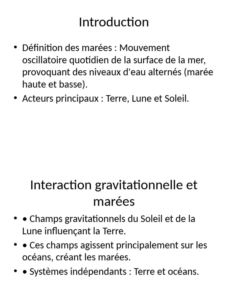 Les_Marees_Presentation | PDF