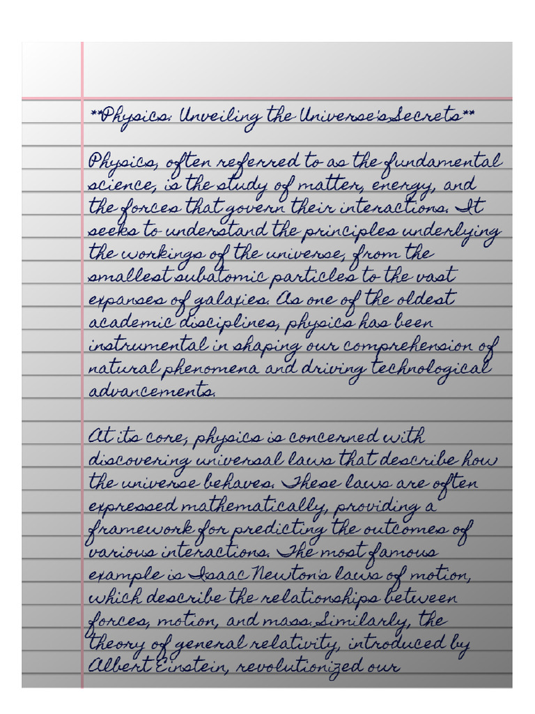 Physics Overview | PDF