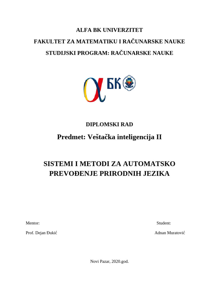 Vestacka Inteligencija 2 | PDF