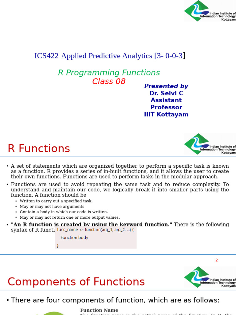 R Functions06 Pdf Parameter Computer Programming Function