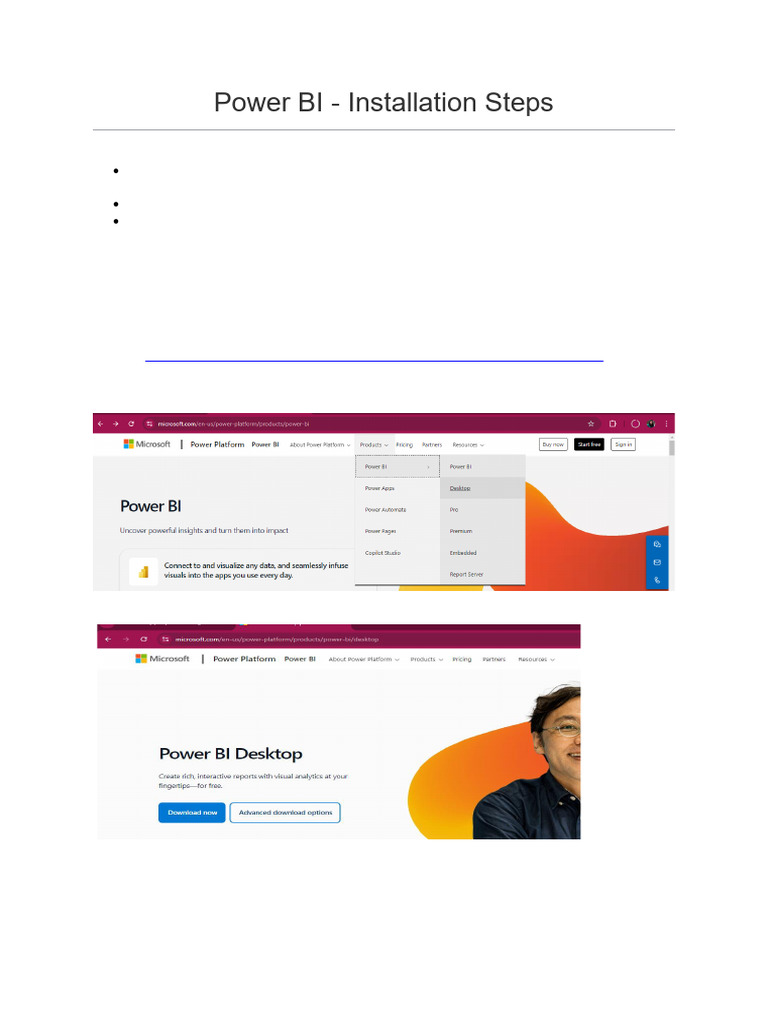 Power BI_installation steps | PDF