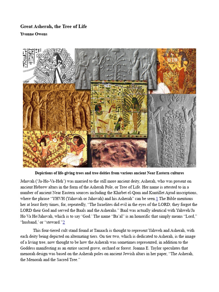 Great Asherah The Tree of Life | PDF | Ancient Semitic Religions