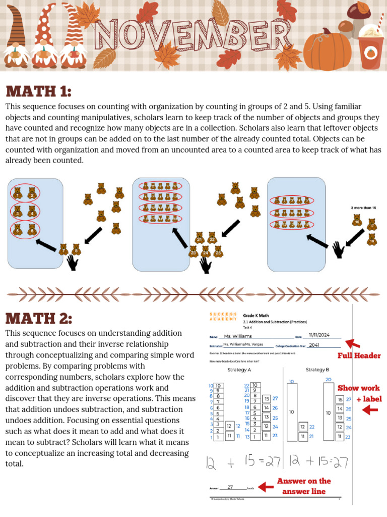 Kindergarten Math and ELA Learning Guide | PDF | Cognitive Science ...