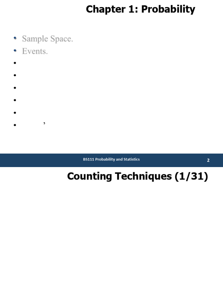 lec3 | PDF | Probability | Probability And Statistics