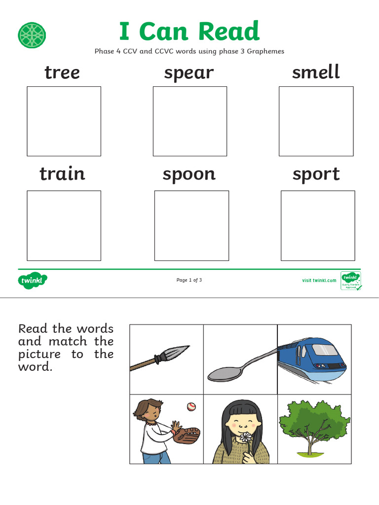 Ui L 1146 Middle East I Can Read Phase 4 CCV and CCVC Words Using Phase 3 Graphemes Activity ...