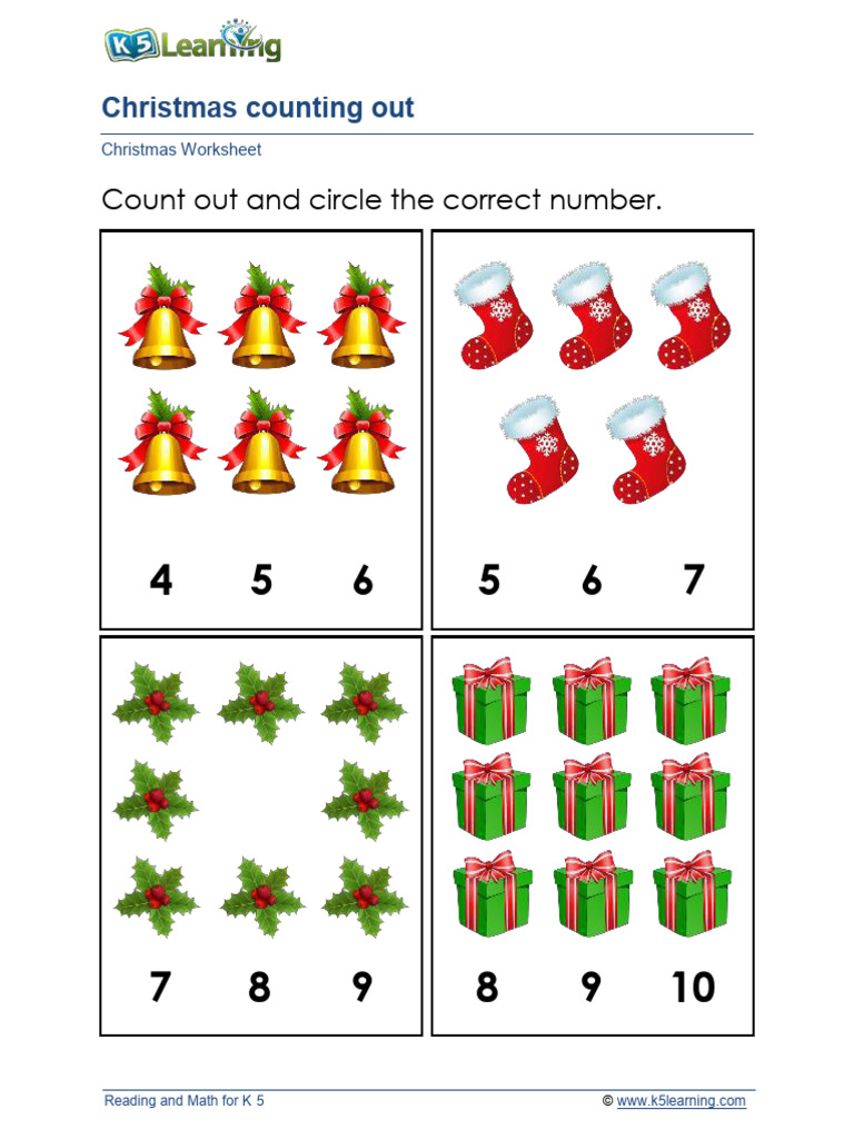 Christmas Numbers Counting D | PDF