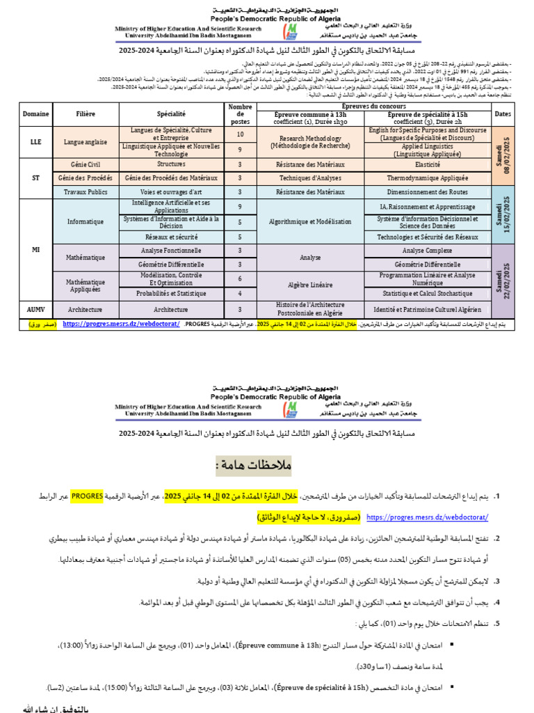 Placard Publicitaire Univ Mosta | PDF