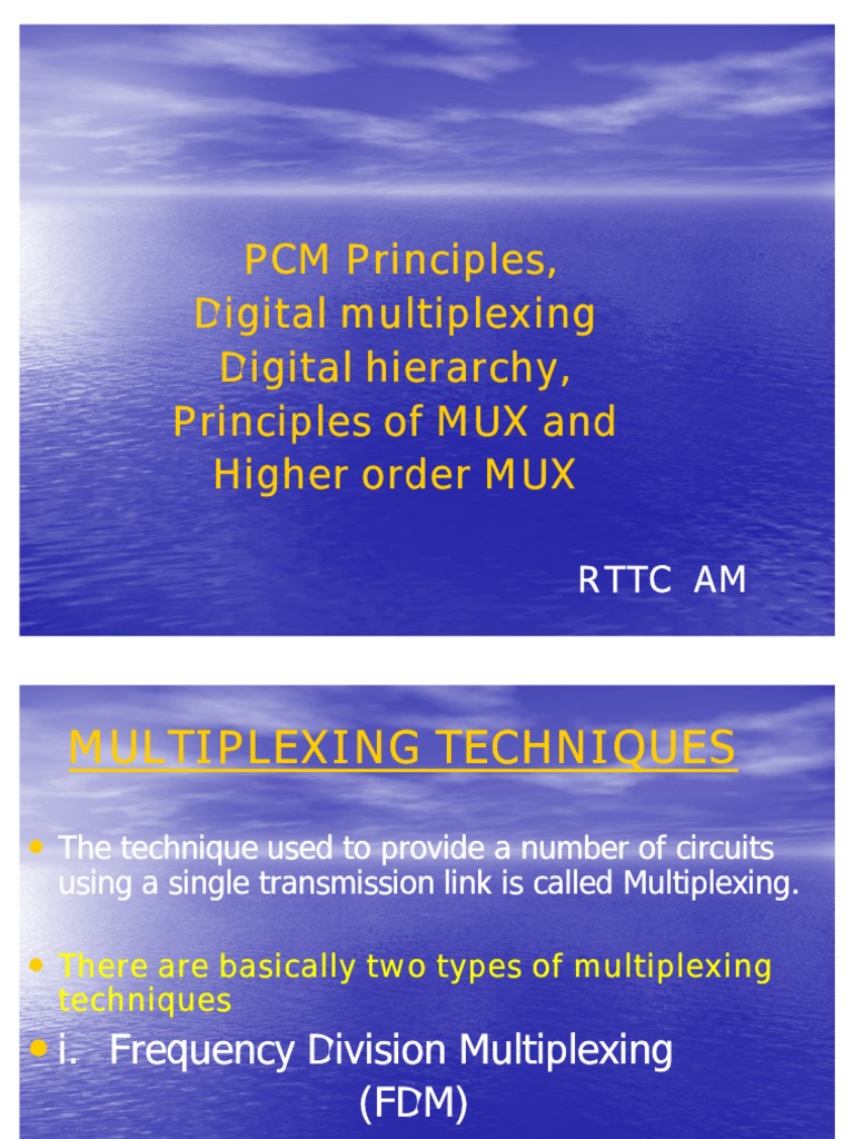 PCM Principle | PDF | Multiplexing | Signal (Electrical Engineering)