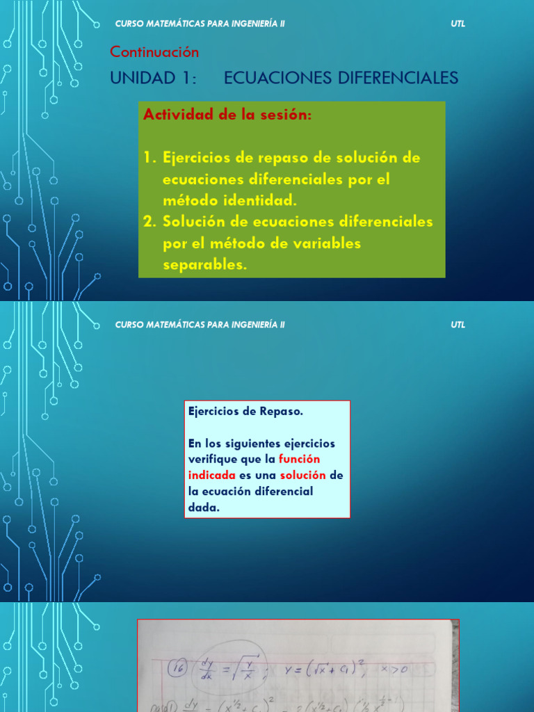 Clase 3 Ec Diferenciales Por Var Separables - 250110 - 174759 | PDF | Ecuaciones | Ecuaciones ...