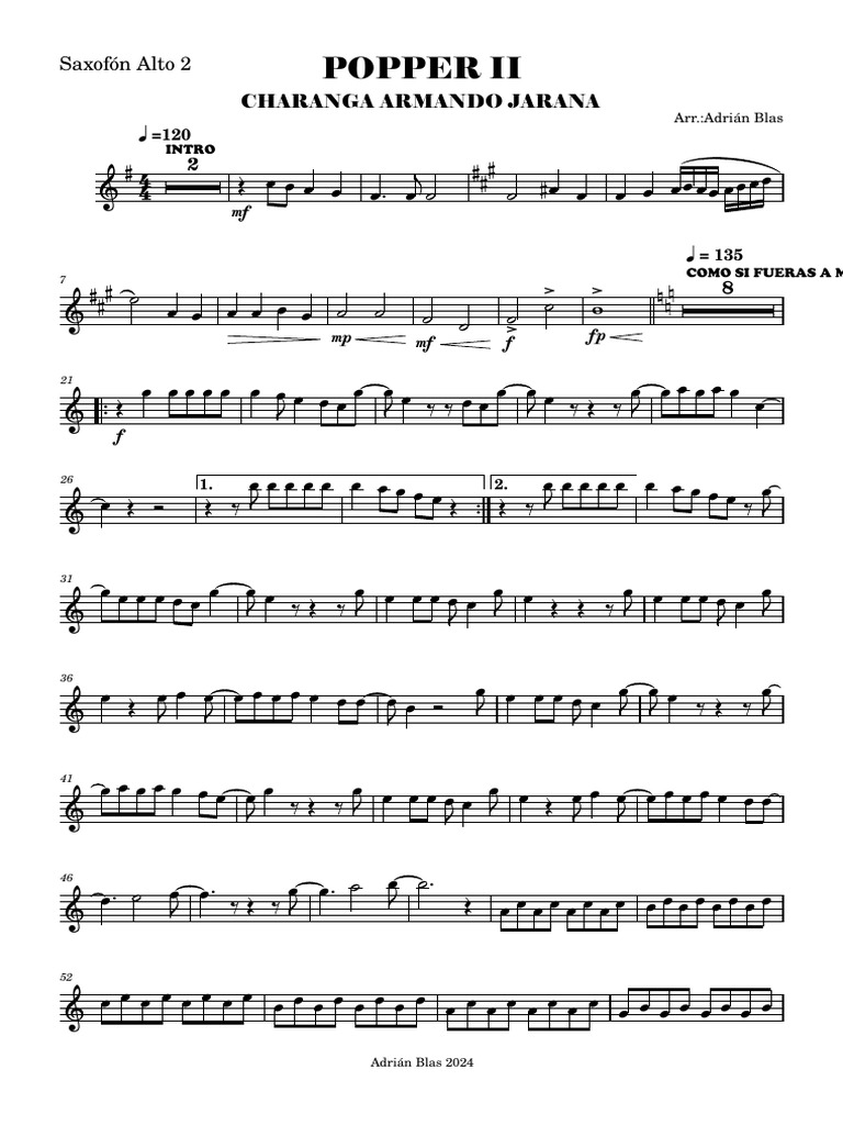 POPPER II-Saxofón - Alto - 2 | PDF