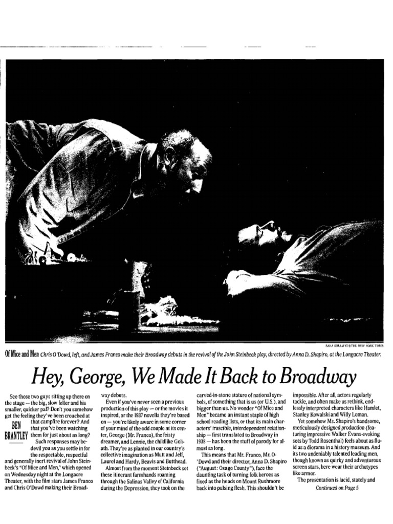 Hey, George, We Made It Back To Broadway | PDF