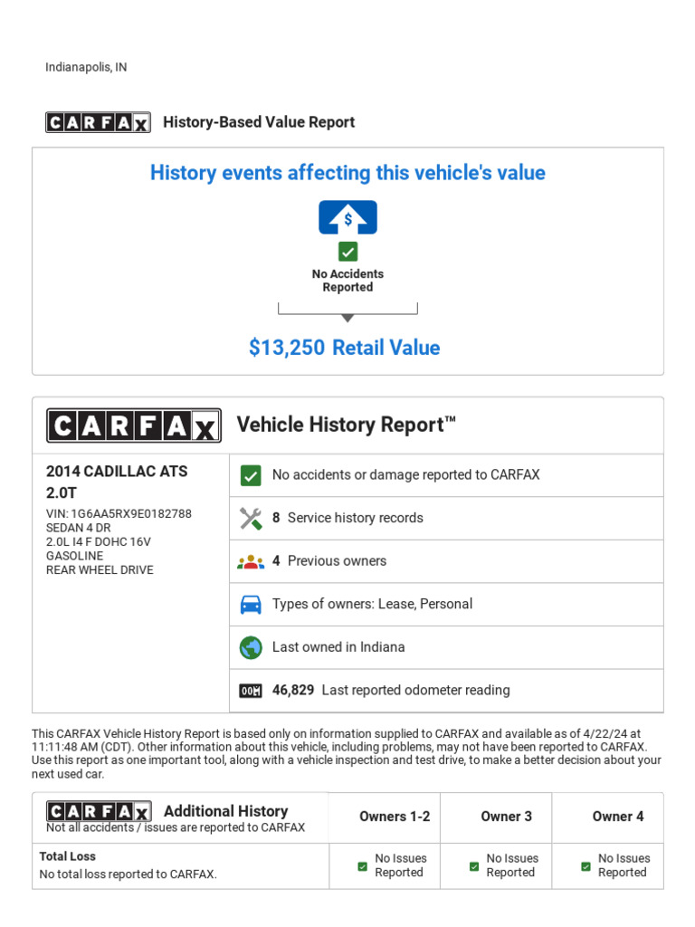 Carfax Pdf Vehicles Department Of Motor Vehicles