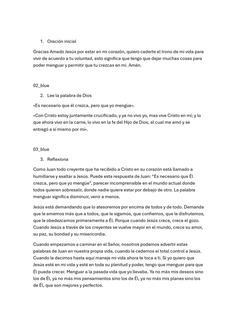 Menguar para Crecer en Cristo | PDF