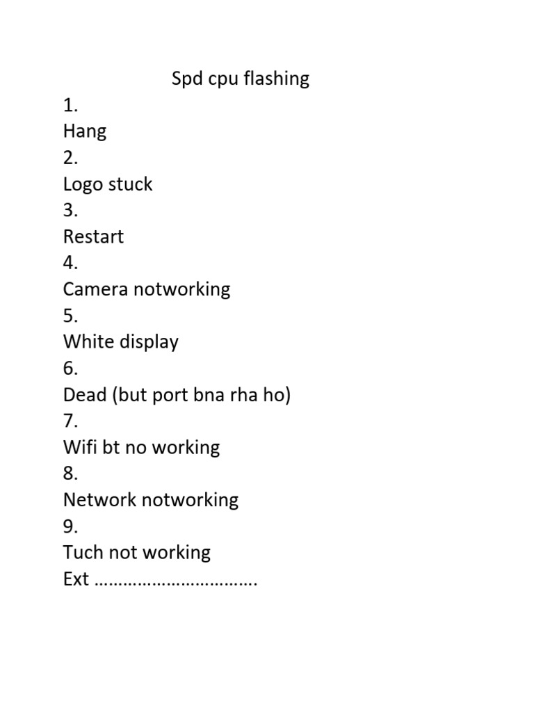 SPD Cpu Flashing | PDF