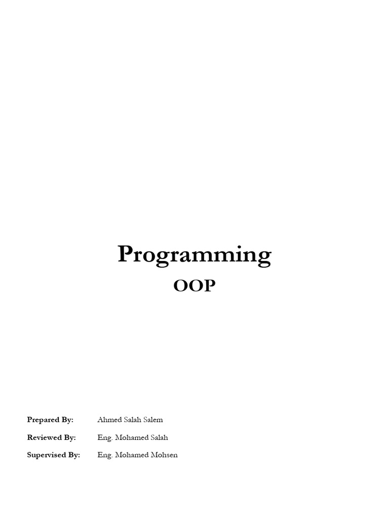 OOP Summary | PDF | Pointer (Computer Programming) | Class (Computer Programming)