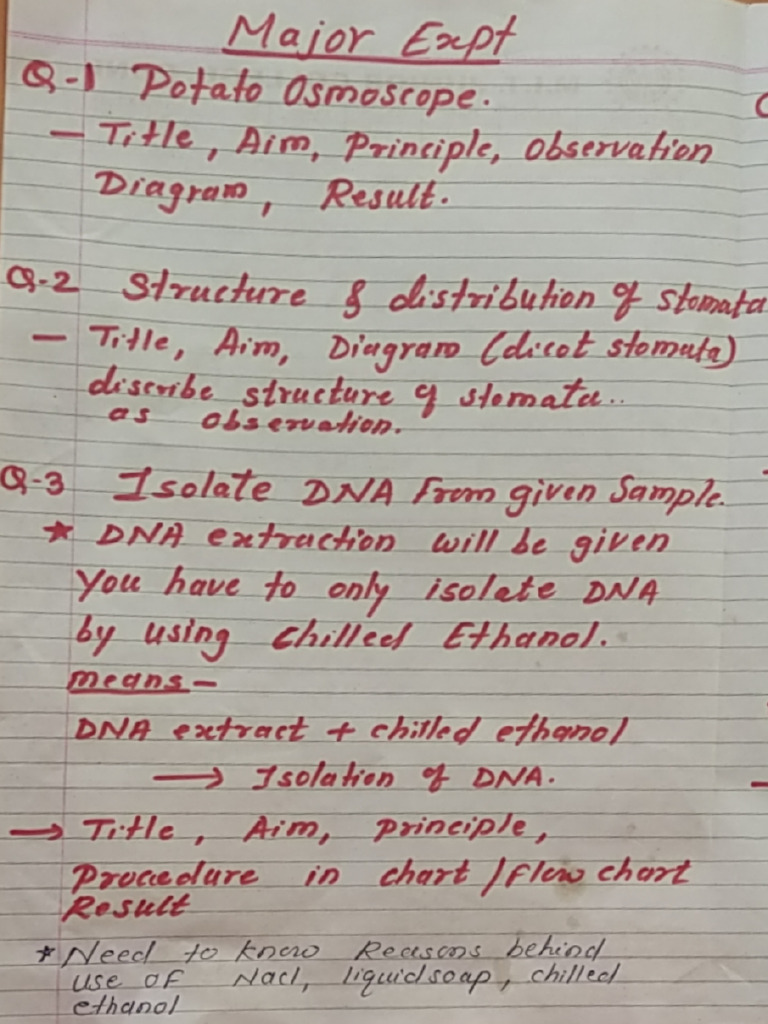 Practical Revision Biology HSC 12th Board Maharashtra. | PDF