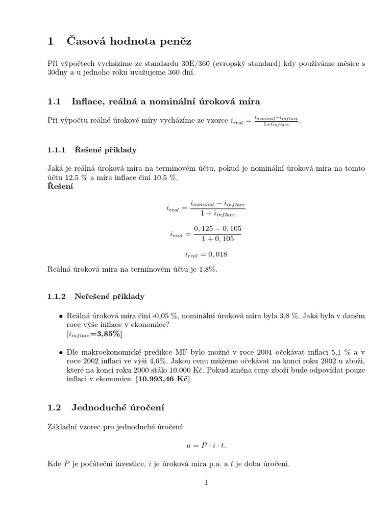 Casova Hodnota Penez | PDF