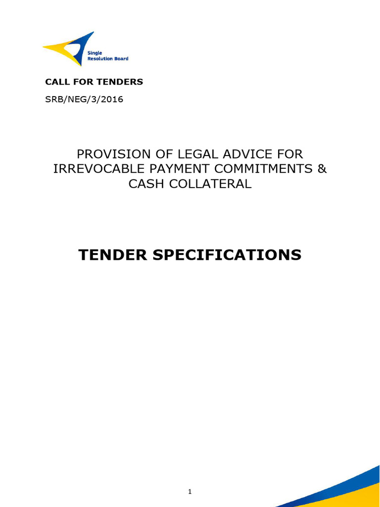 1_tender_specifications | PDF | Private Law | Business