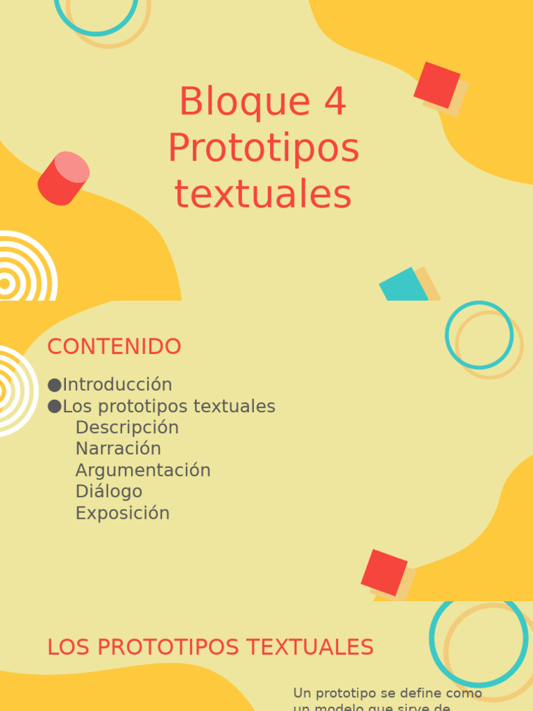 Bloque 4 Prototipos Textuales | PDF | Narración