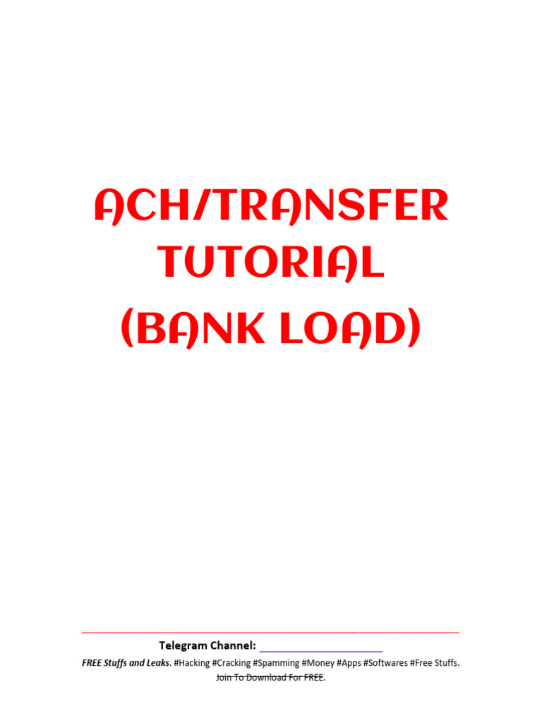 Ach Transfer Tutorial For Bank Logs Pdf Software Websites