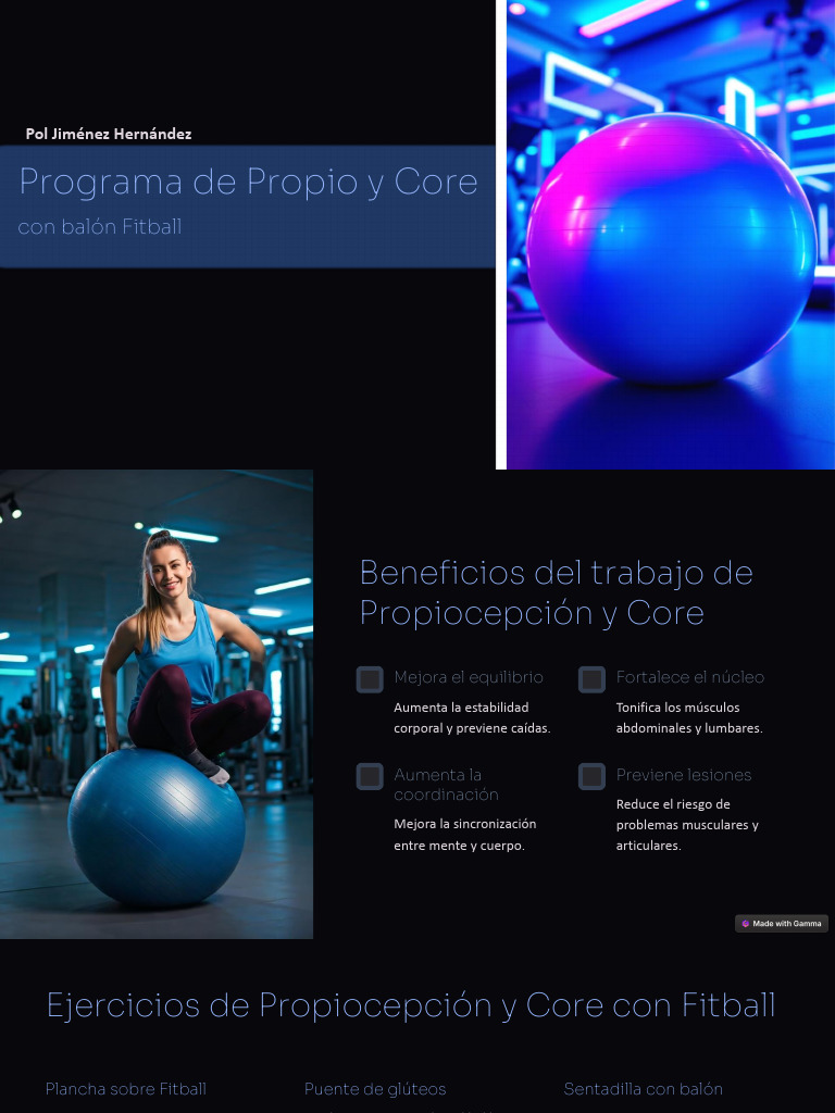 Programa de Propio y Core Con Balon Fitball | PDF