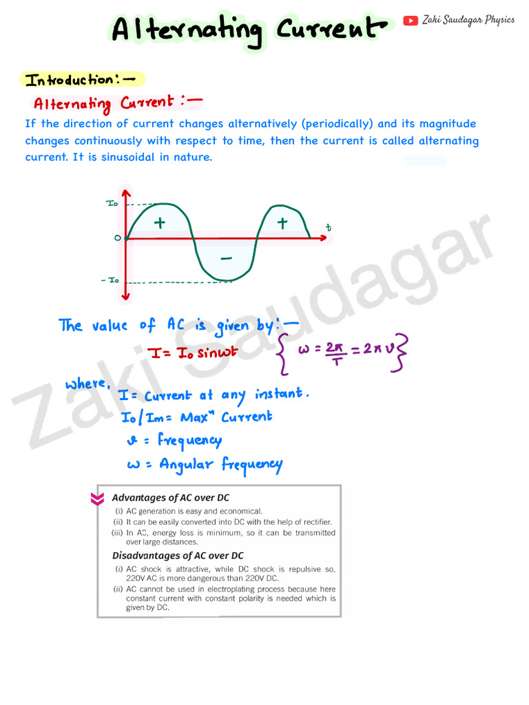 Alternating Current | PDF | Inductor | Transformer