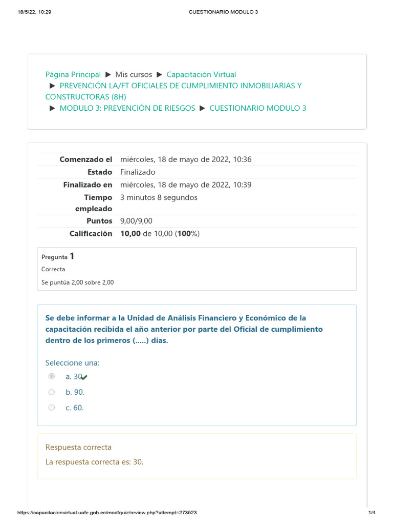 Cuestionario Modulo 3 | PDF