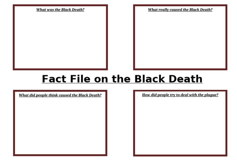 Black Death Fact File Log (A3) | PDF