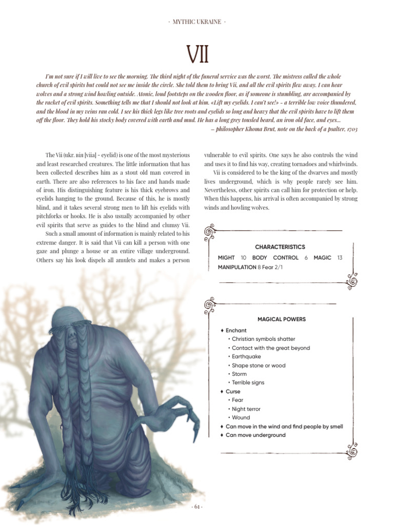 Vaesen - Spirits and Monsters of Mythic Ukraine - 62 | PDF