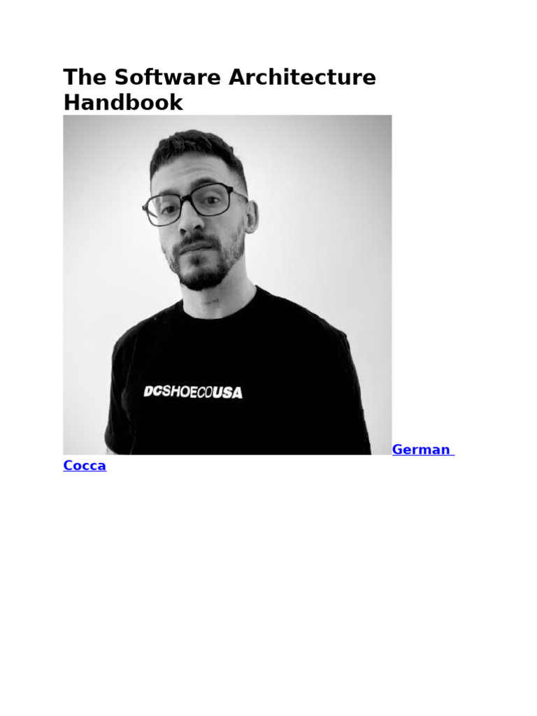The Software Architecture Handbook | PDF | Model–View–Controller | Client–Server Model