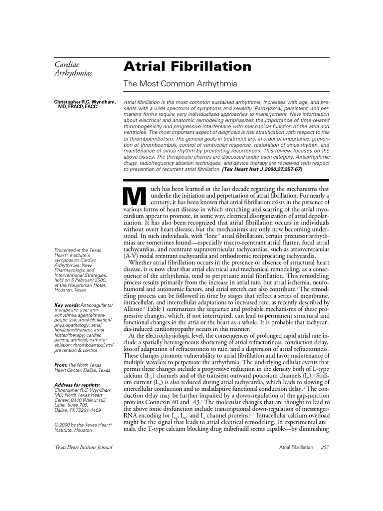 Atrial Fibrillation | PDF | Atrium (Heart) | Heart