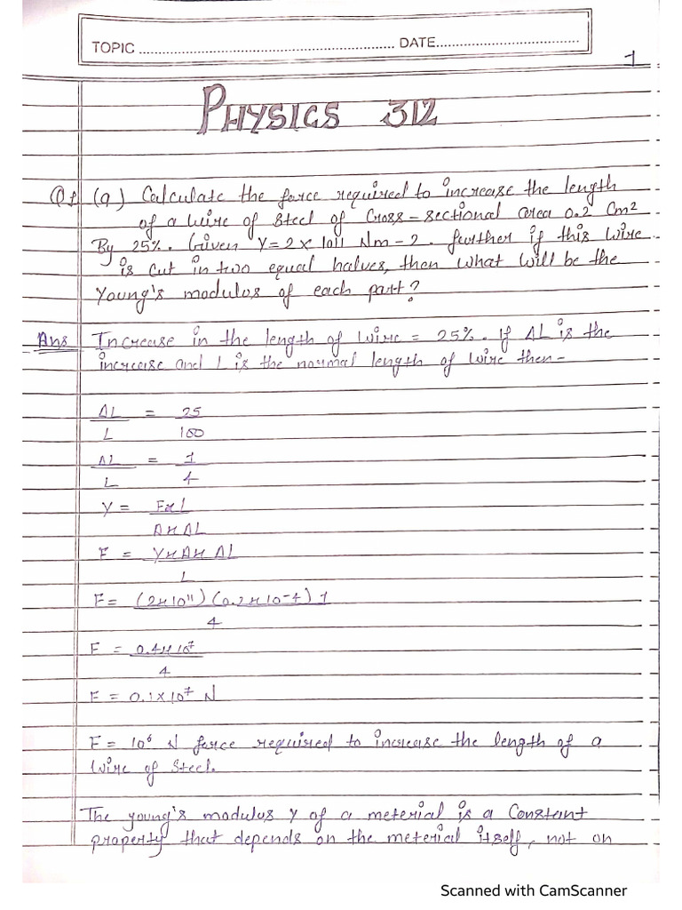 Physics 312 Tma | PDF