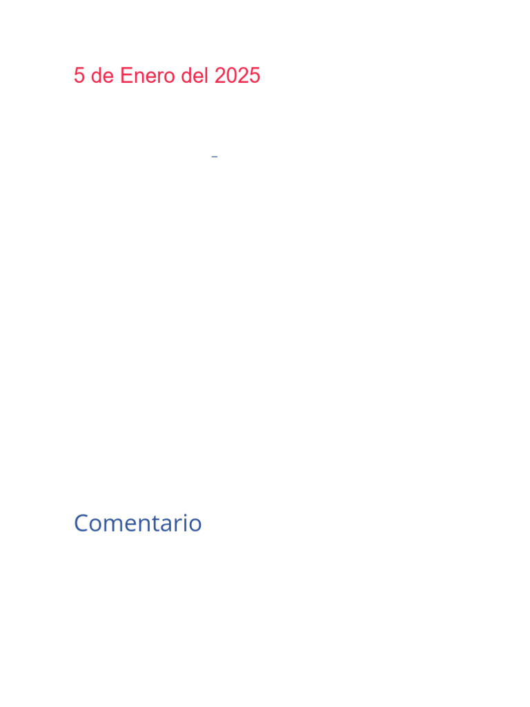 5 de Enero del 2025 | PDF | Amor