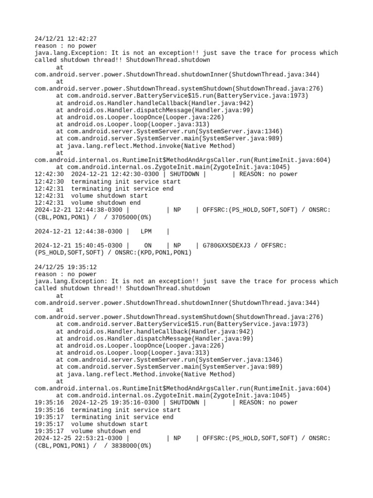 Power Off Reset Reason Backup Pdf Java Programming Language