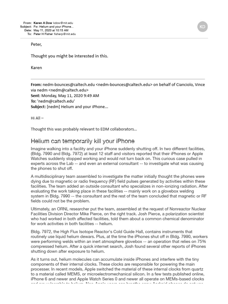 FW Helium and Your Iphone | PDF | Helium | I Phone