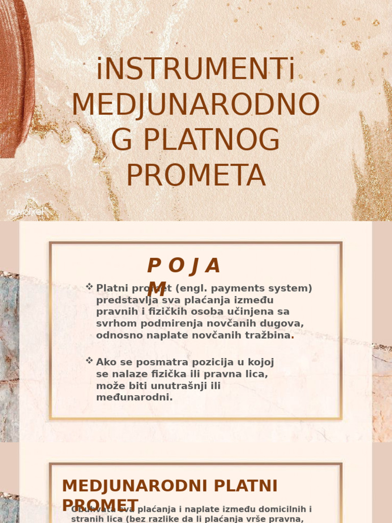 BP - Instrumenti Medjunarodnog Platnog Prometa | PDF