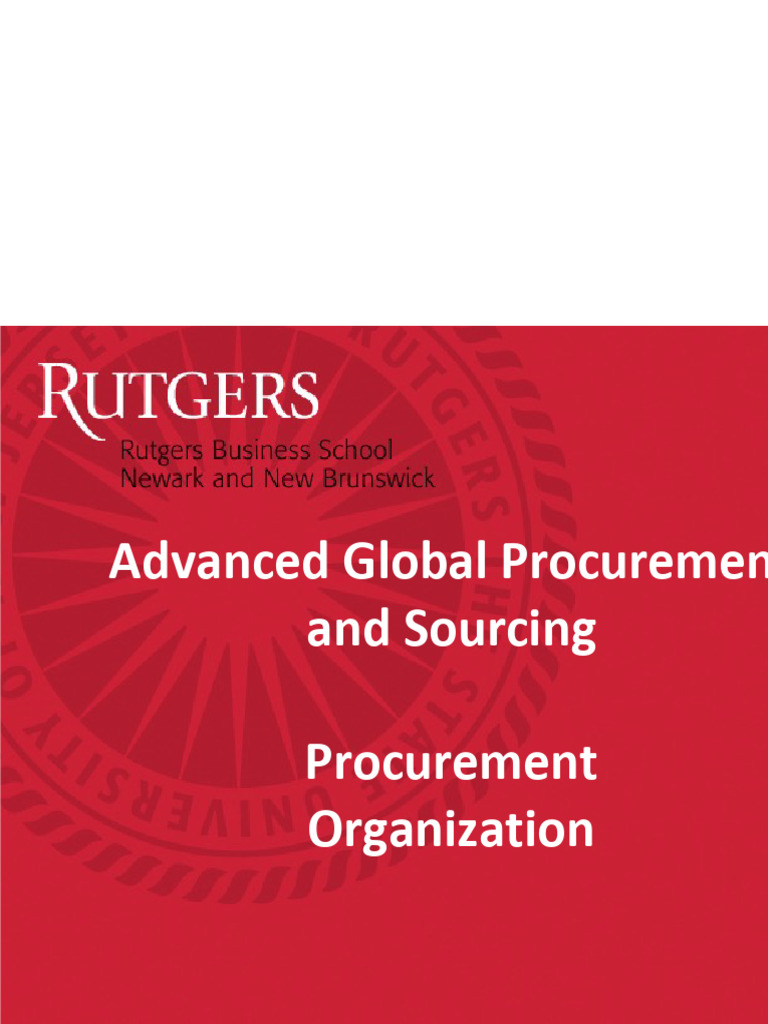 Advanced Procurement Strategies | PDF | Performance Indicator | Procurement